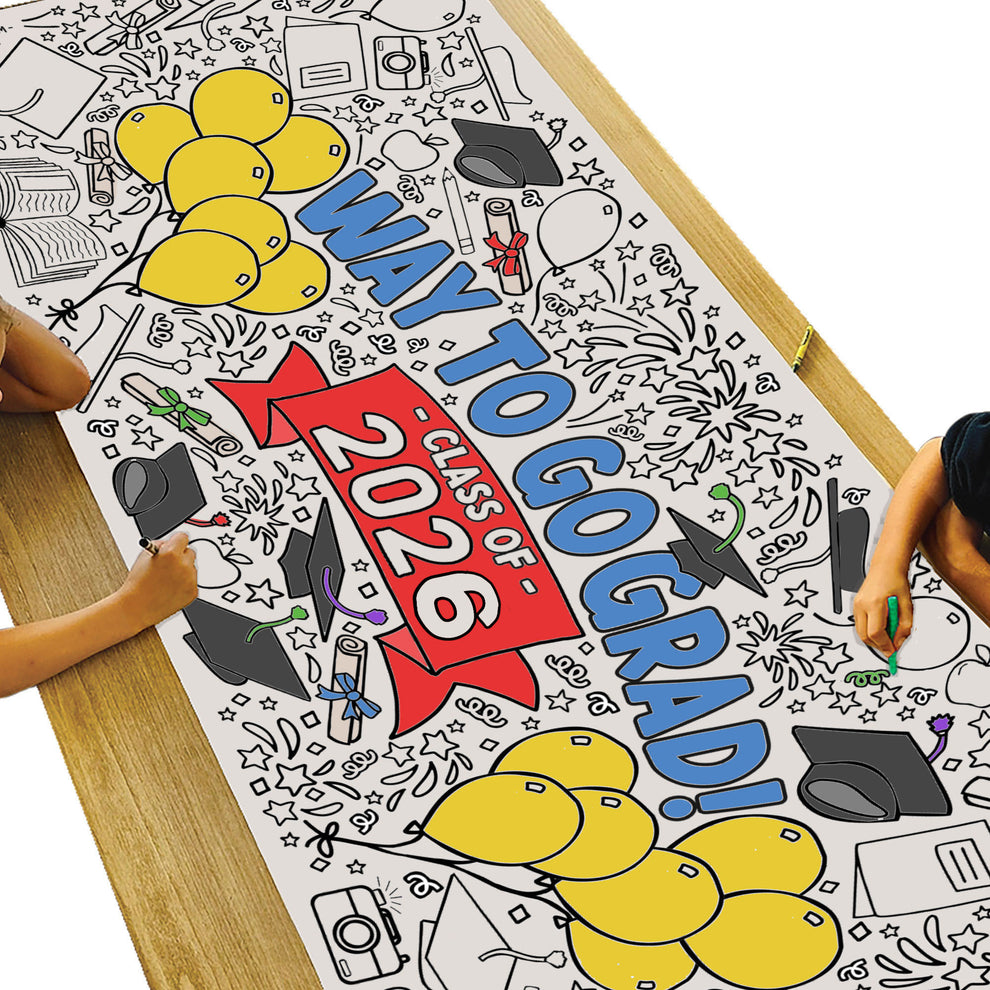 Giant Graduation Coloring Banner – Tiny Expressions