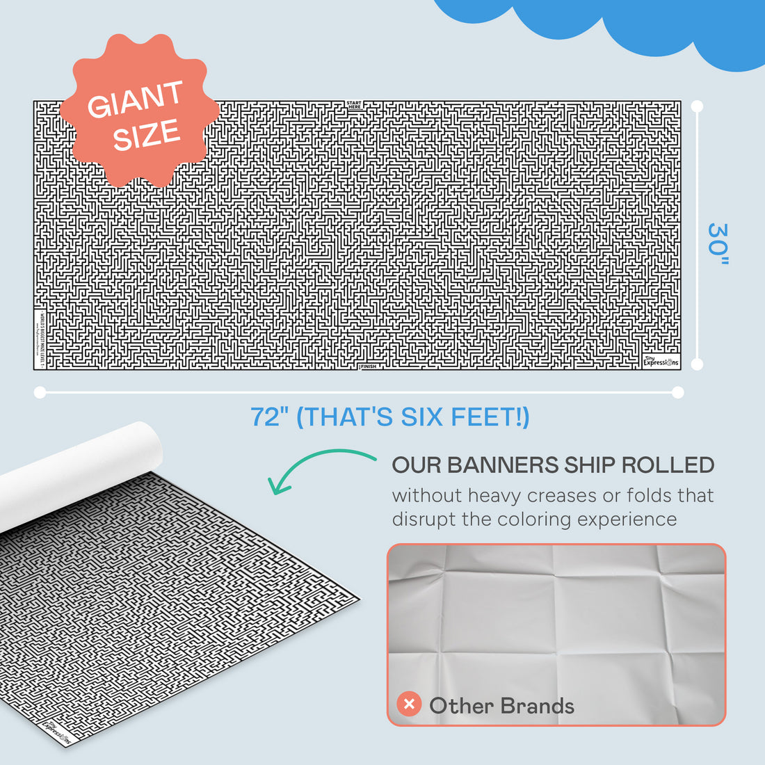 World's Largest Maze Activity Poster – Tiny Expressions