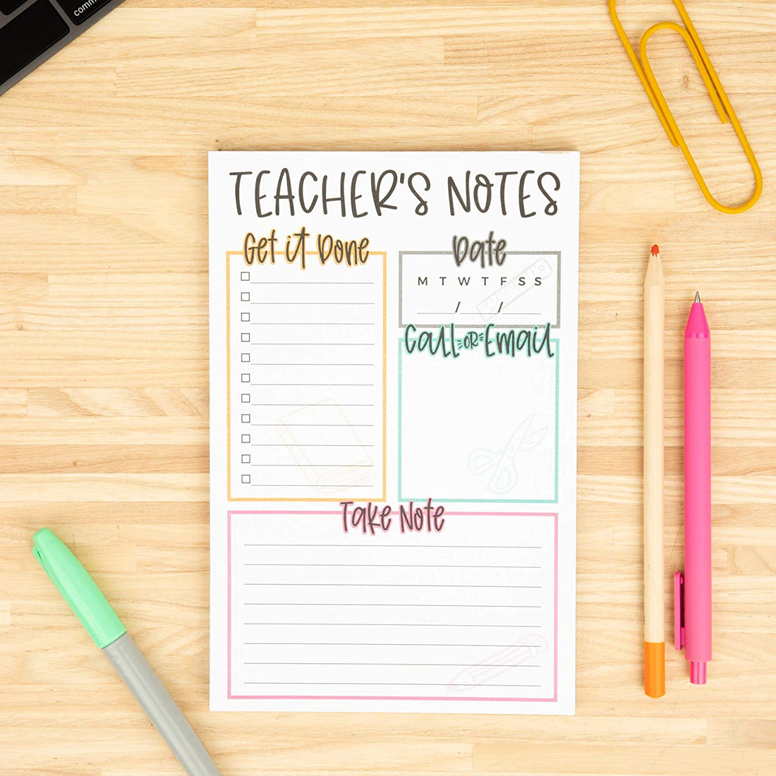 Teacher's Notes Daily Planning Notepad – Tiny Expressions