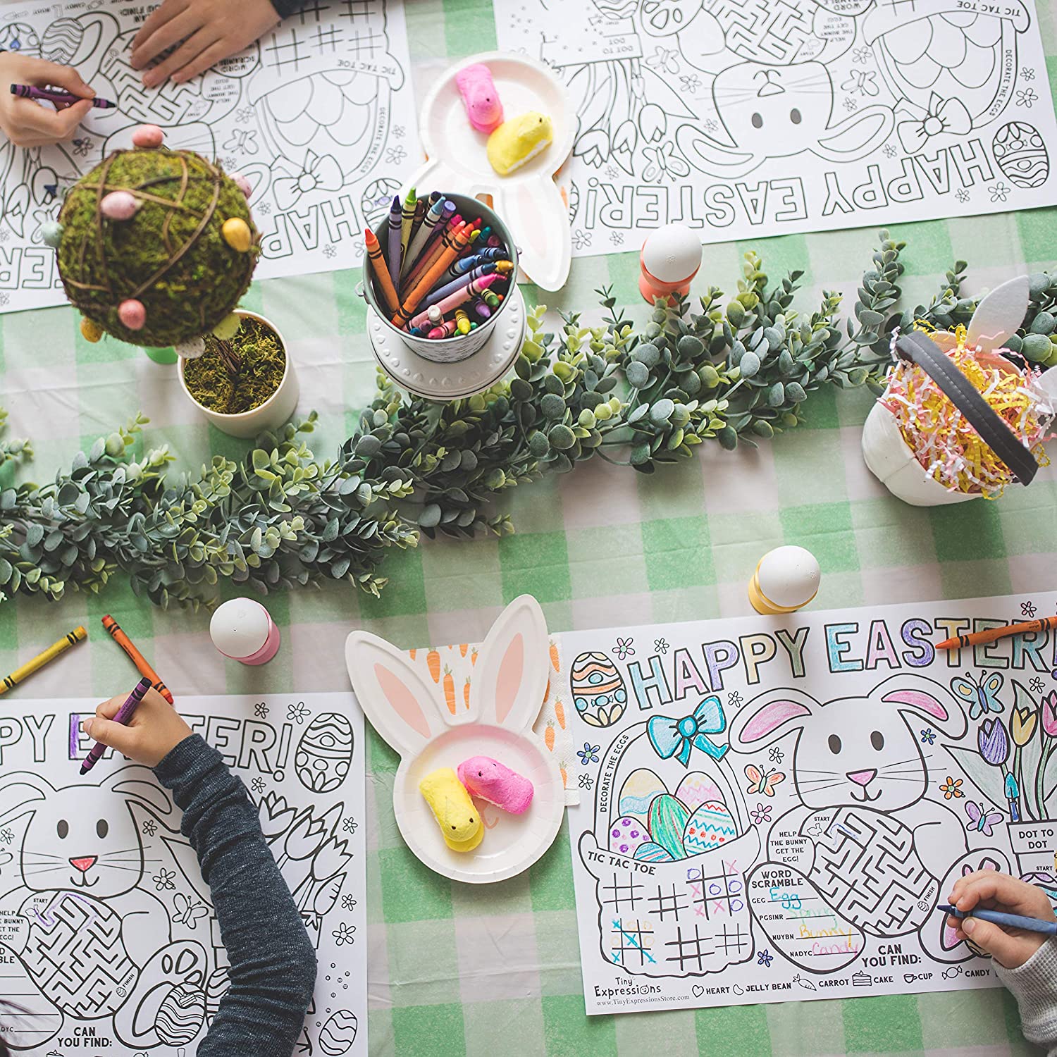 Easter Coloring Placemats – Tiny Expressions