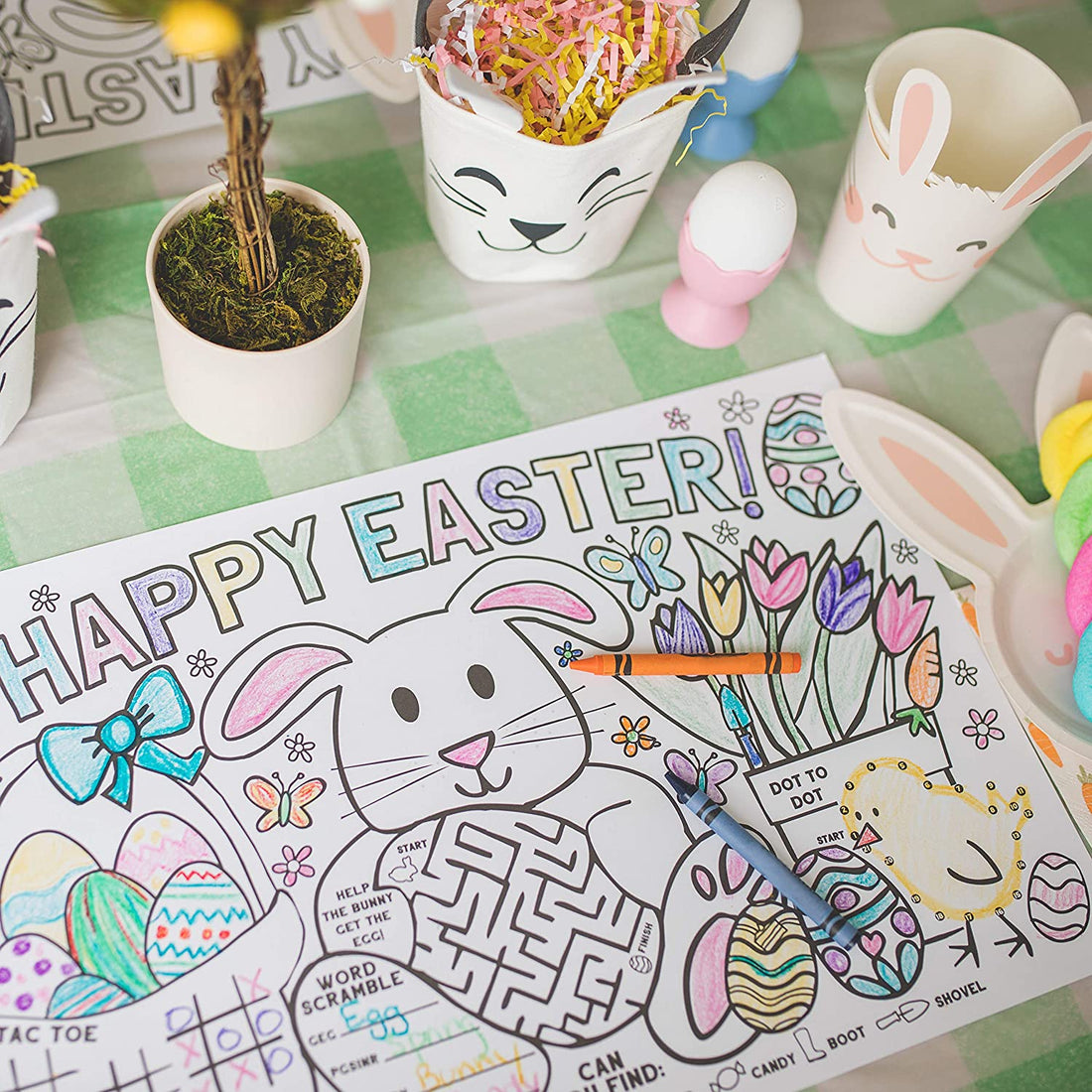 Easter Coloring Placemats – Tiny Expressions