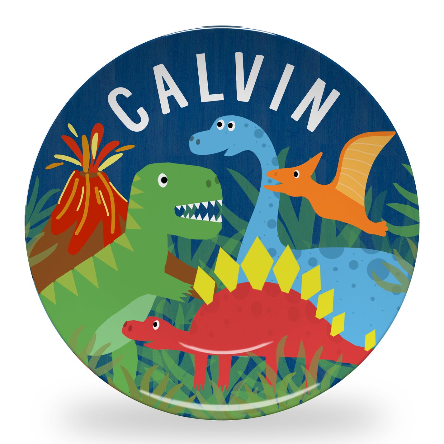 Personalized Dinosaur Plate – Tiny Expressions