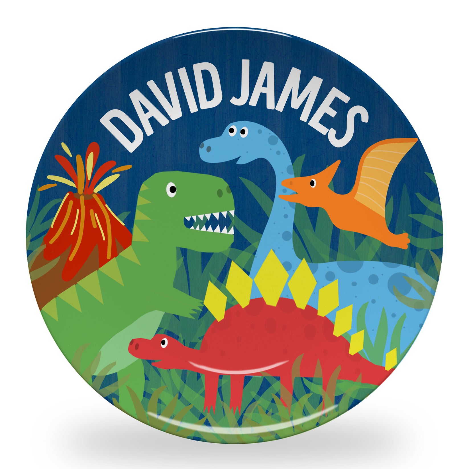 Personalized Dinosaur Plate – Tiny Expressions